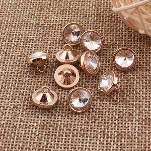 Metal Buttons shank,10pcs,3/810mmset Auger Gold Metal Vintage Diamonds ...