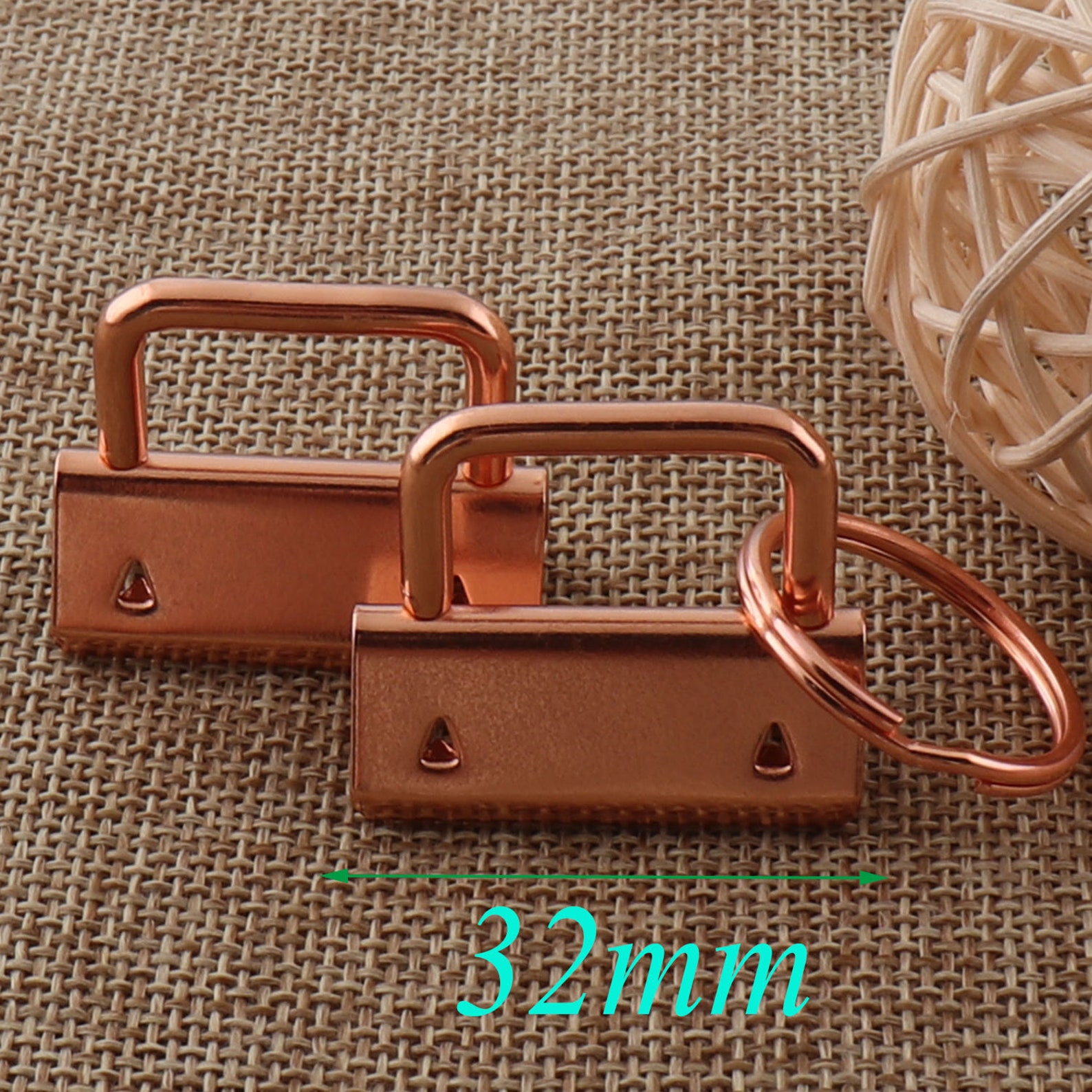 10 PCS Rose Gold key fobs hardware32MM Key Fob Hardware with | Etsy