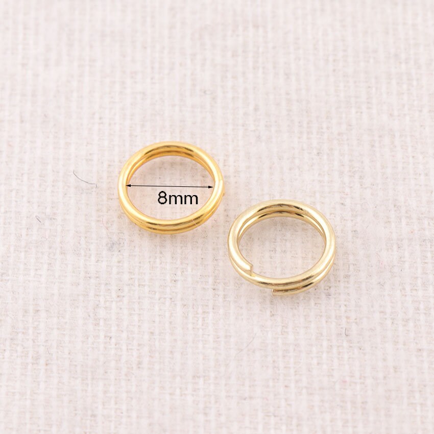 200 pcs Gold/Pale Gold Split Key Ringsjump rings Diaphragm | Etsy