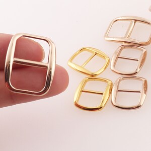 10mm/12mm Pale Gold/gold Slider Buckles,30 Pcs Square Buckles Shoe Bag ...