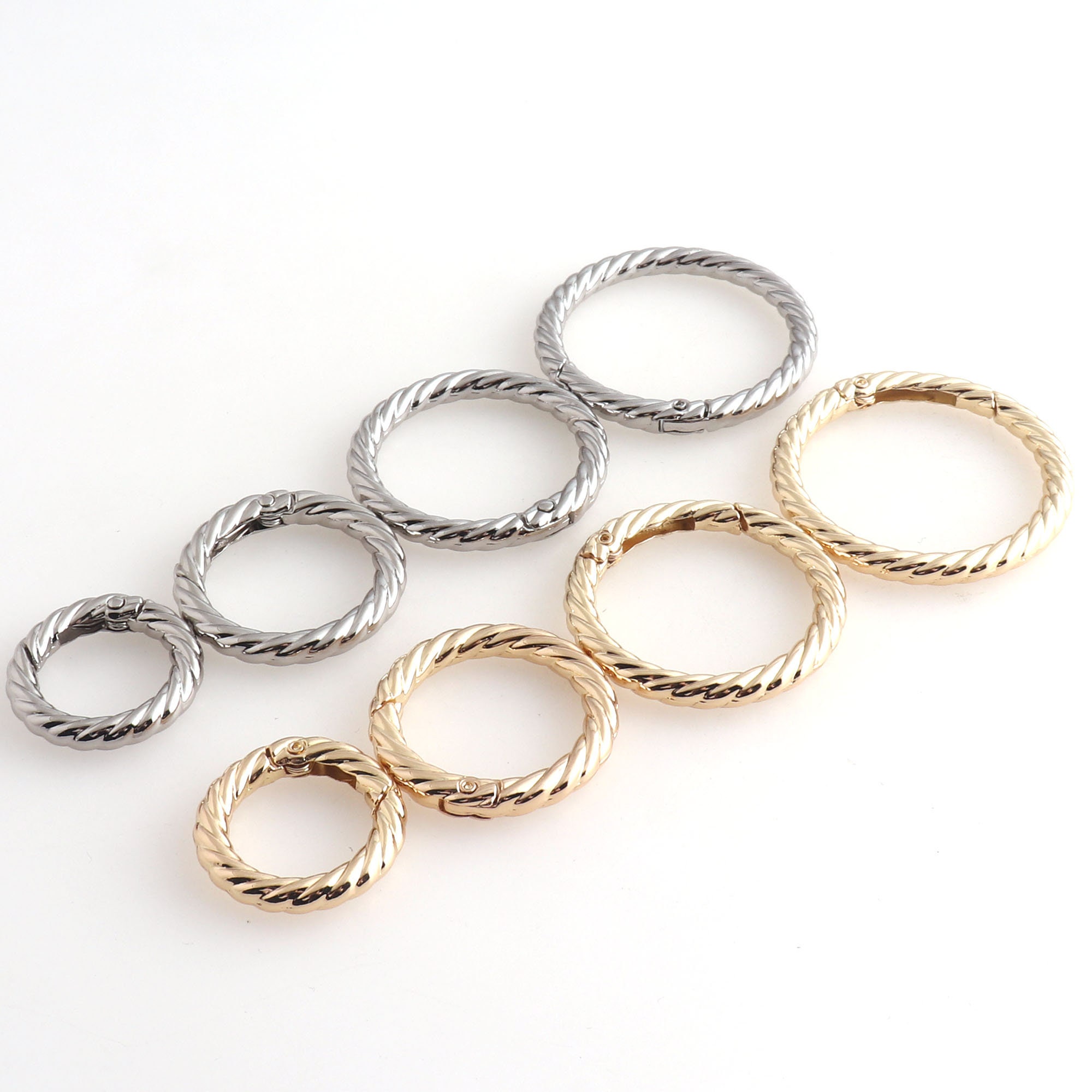 6 Pcs Spring Gate Ring 19-25-32-38MM Spring Ring Clasps | Etsy