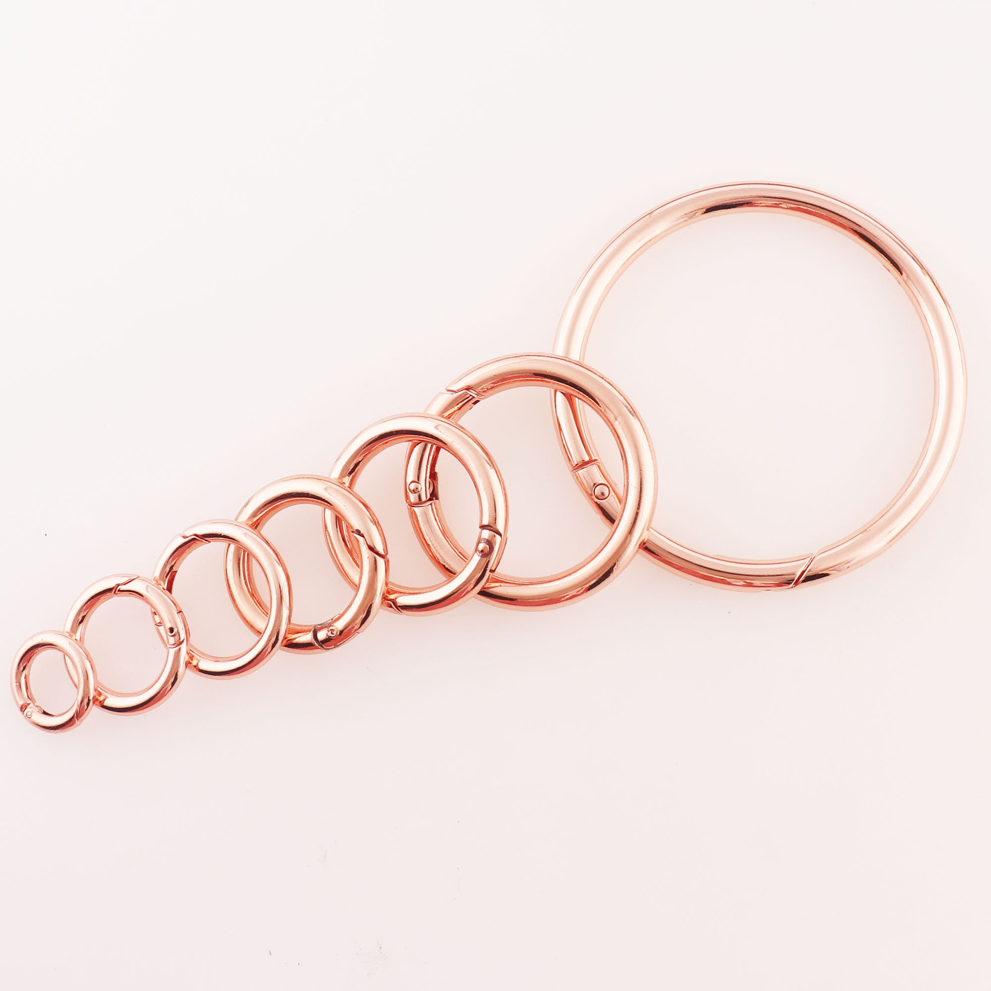 6 PCS Rose Gold Spring Ringsspring Gate Ringo-ringspush - Etsy