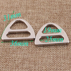 6 Triangle Slide Buckles,strap Fasteners,1" Silver Belt Buckle,adjuster ...