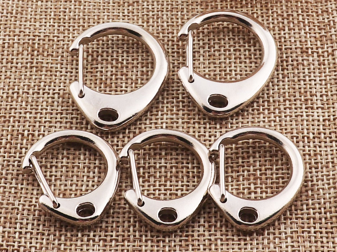 20 Silver Spring Claspself Closing Clasplobster Claw Clasp - Etsy