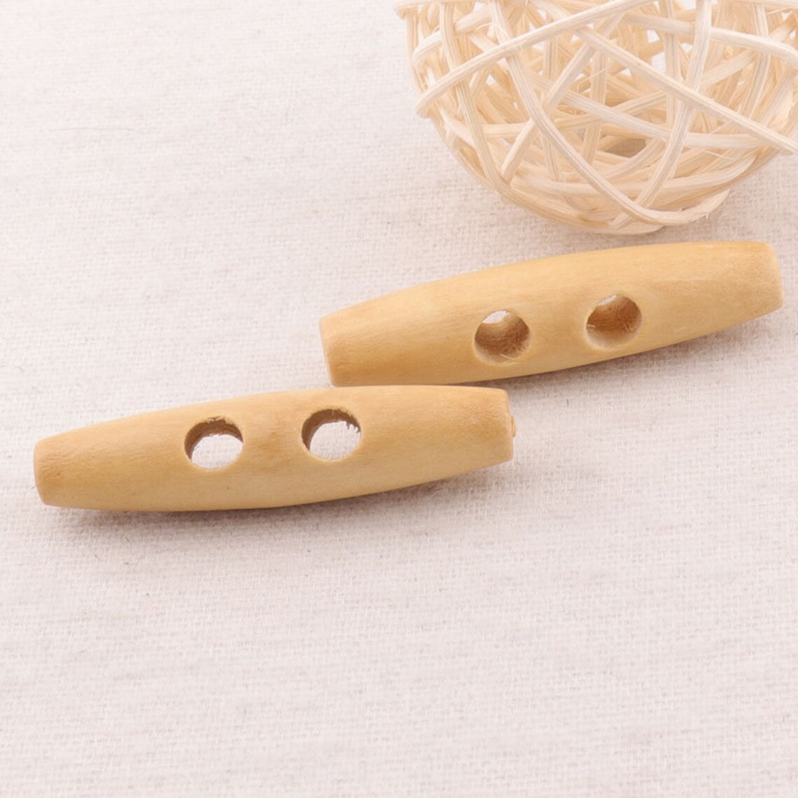 10pcs Pale Yellow Large Toggle Buttons Wooden2 Inches DIY - Etsy