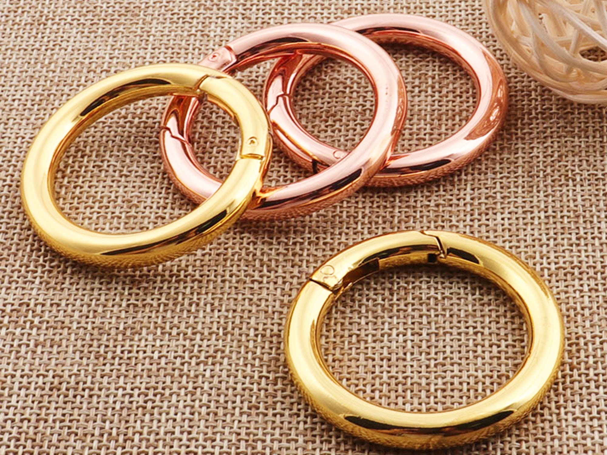 2-6 PCS Rose Gold/Gold Spring Ring BucklesSpring Gate Ring | Etsy