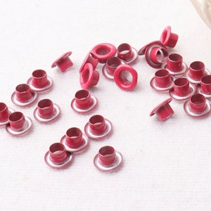 100 Pcs Metal Red Eyelets,eyelets Grommets With Washers Eyelets,great ...