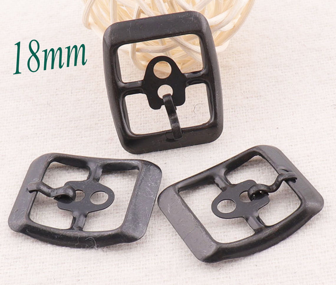 40 PCS Black Square Center Bar Bucklesstrap Buckle Fasteners | Etsy