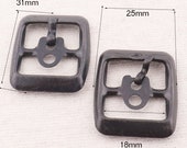 40 PCS Black Square Center Bar Bucklesstrap Buckle Fasteners - Etsy