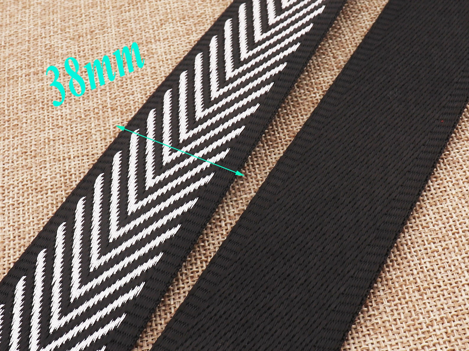 Black White Webbing1.5 Smooth Webbingwoven Purse Strap - Etsy