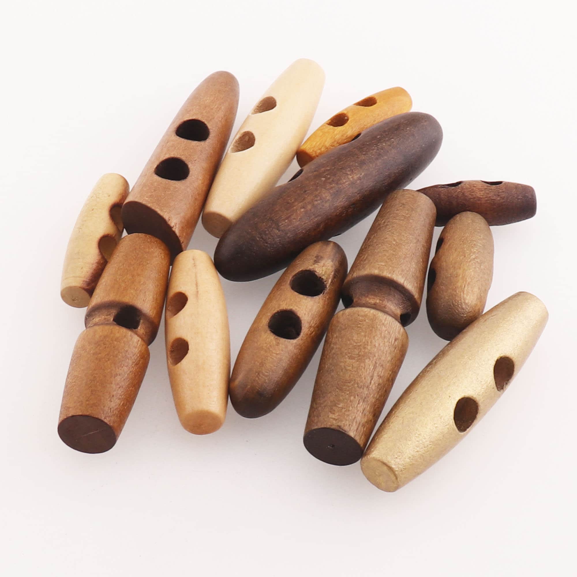 20 PCS Wood Toggle Button,wood Button,wooden Buttons,wooden Toggles ...