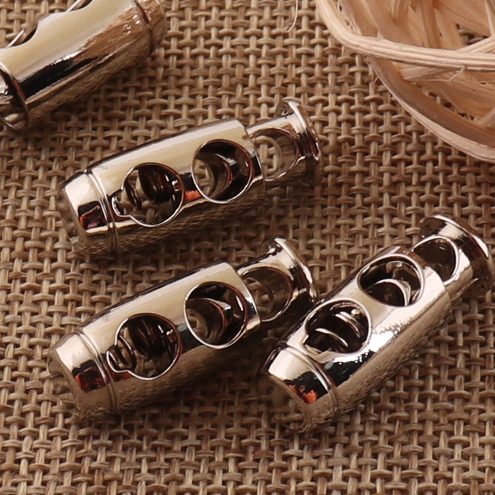 5 Silver Double Barrel Toggle Cord Lockcord Lockrope - Etsy