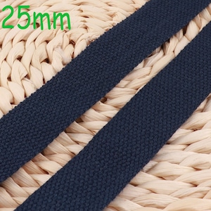 Cotton Webbing,1 Inch Navy Blue Webbing,ribbon,key Fobs,bag Belts,purse ...
