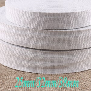 25mm/32mm/38mm Solid White Webbing,webbing Key Fob Webbing Lanyard ...