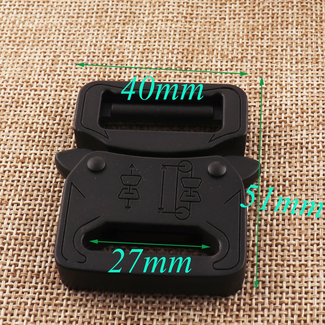 Large Backpack Buckle27mm Black Metal Release BUCKLE Clutch - Etsy