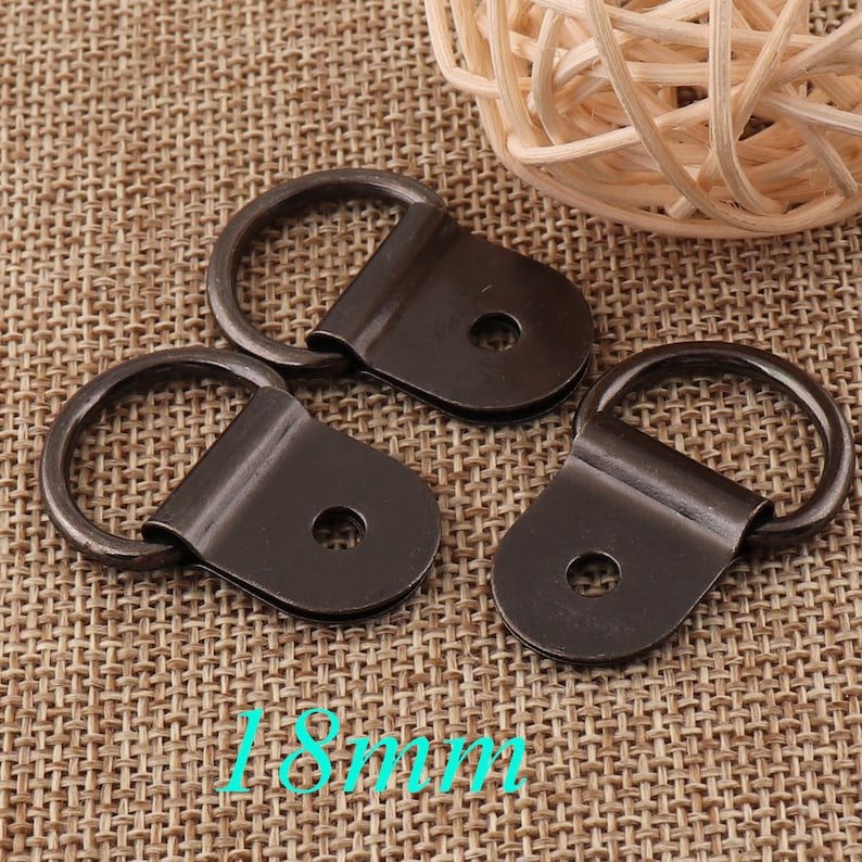 10 Pcs Black Webbing Clips With D Rings D-ring - Etsy