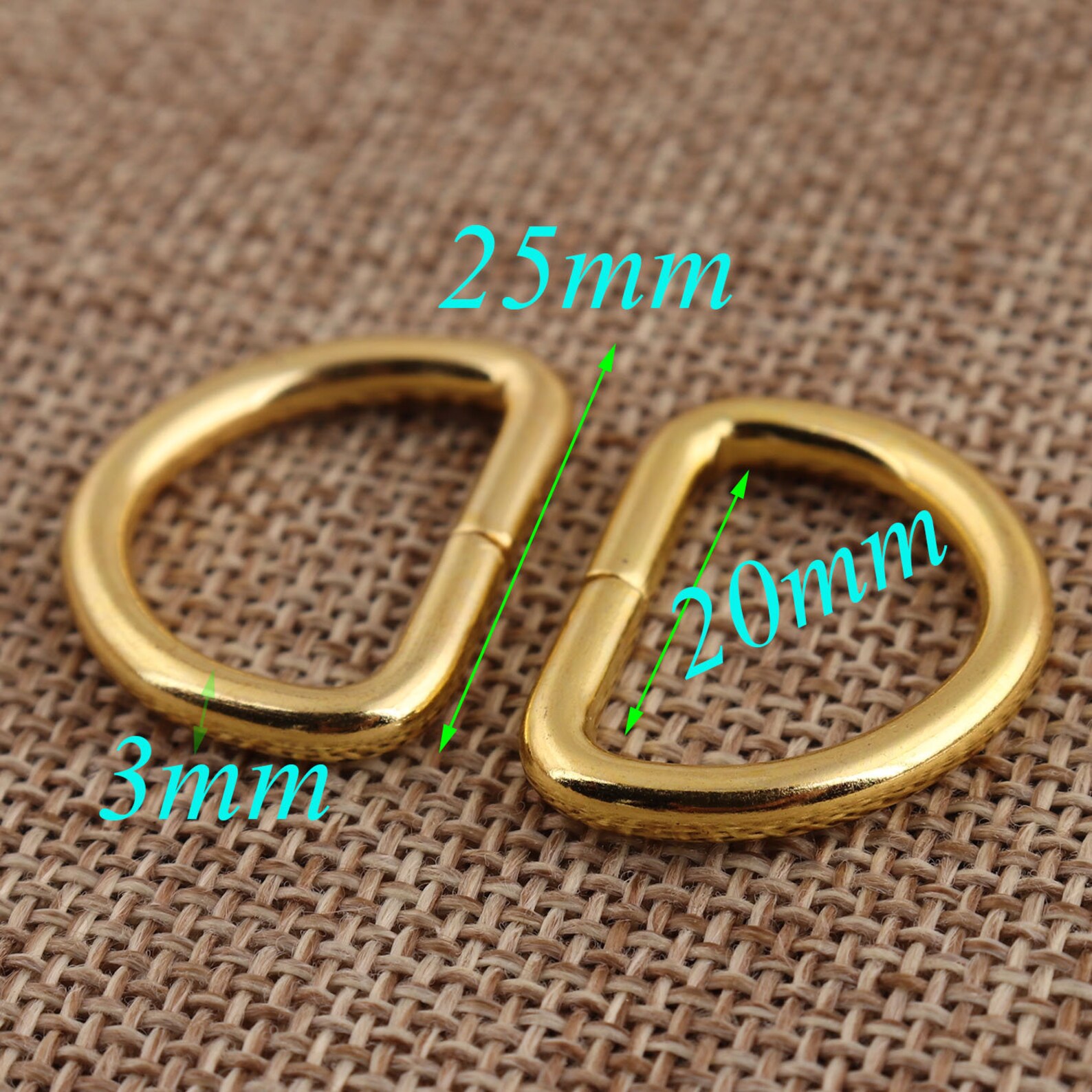 20 PCS Gold D Ring Buckles20mm D Rings D Ring Belt Bag - Etsy