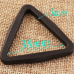 30 Pcs Black Plastic Triangle Rings,38mm Slide Buckles Fasteners Belt ...