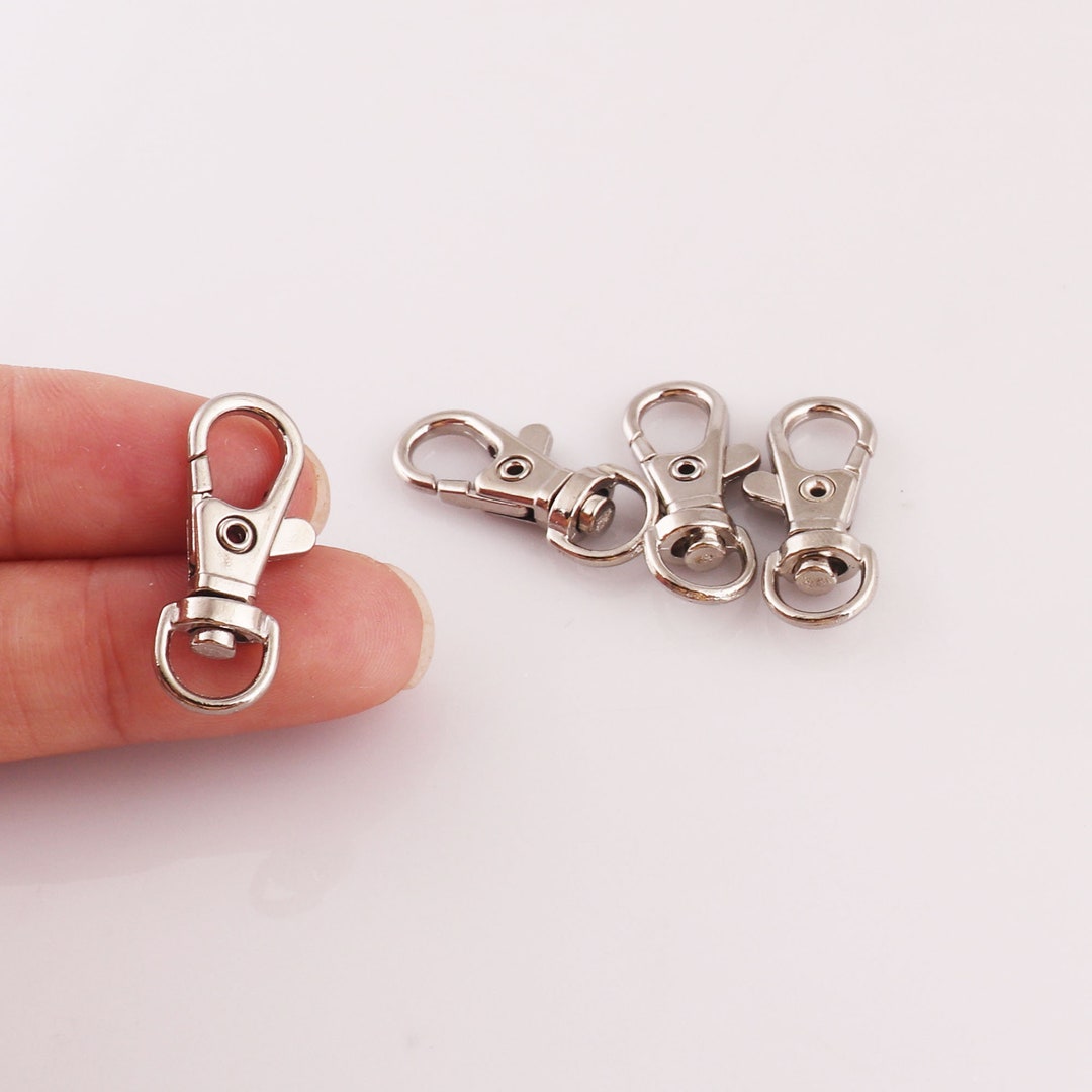 10-50 Pcs SILVER Lobster Swivel Clasps,mini Swivel Snap,key Chain ...
