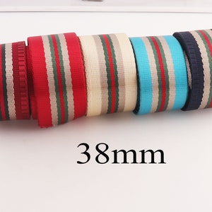 38mm Patterned Webbing,blue/red Webbing,purse Strap,patterned Nylon ...