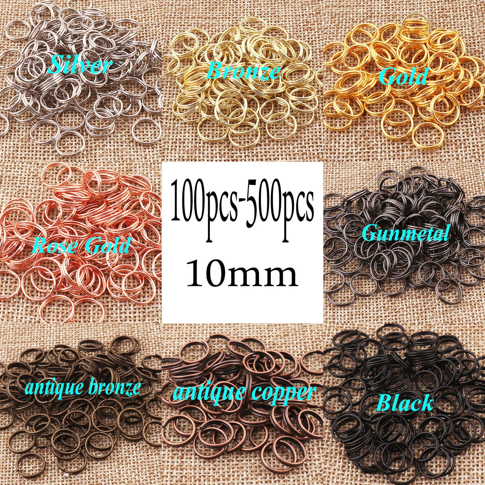 10mm Metal Split Key Ringssplit Jump Ringskey Ring Key Chain - Etsy