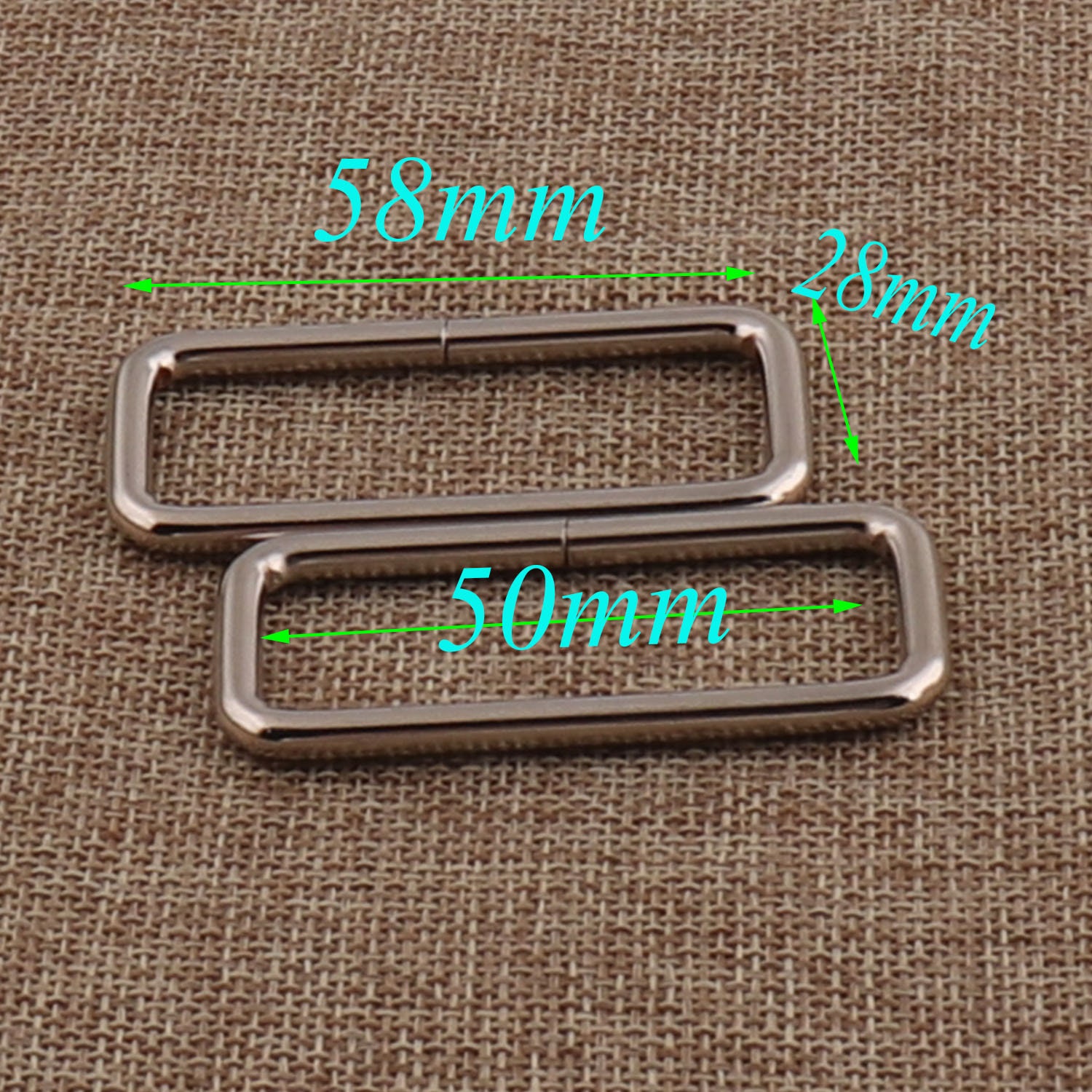 50 MM Silver Rectangle Rings6 PCS Rectangular Wire | Etsy