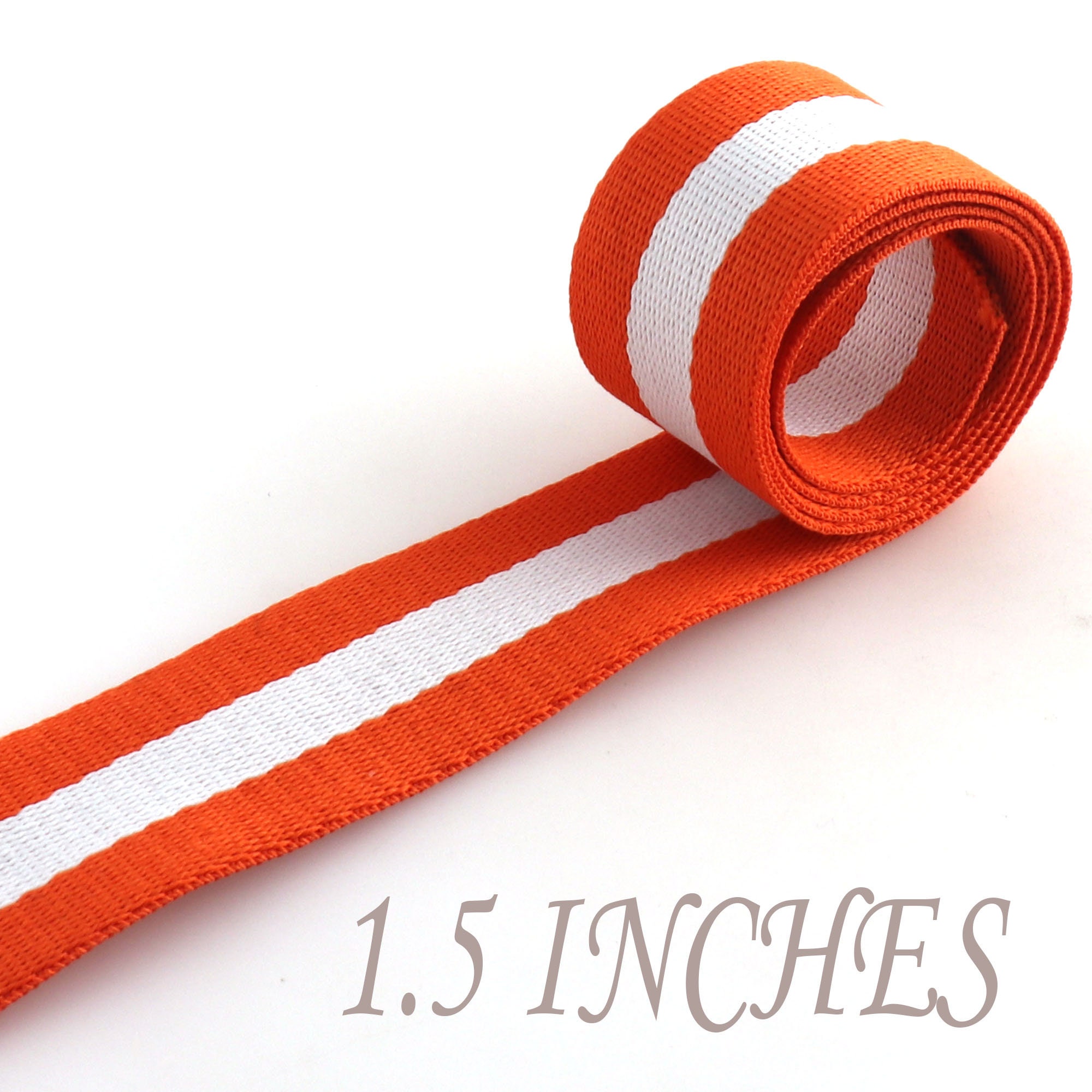38MM Orange White Striped Webbing Cotton Webbing Soft Belt Webbing Key ...