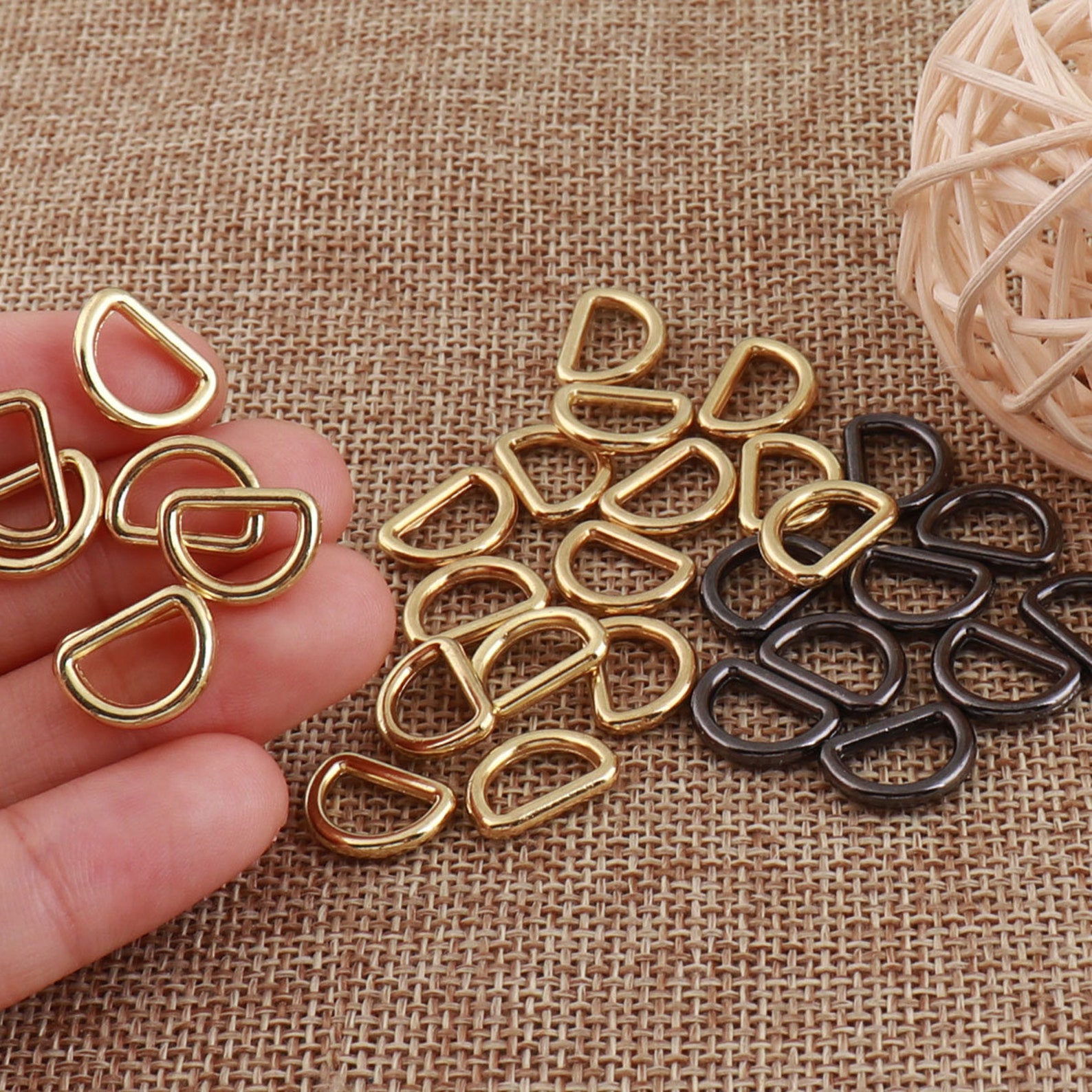 30 pcsMINI D Ring Buckles 3/89mmGold/Black D Rings | Etsy