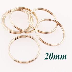 100-500pcs Metal Pale Gold Split Key Rings,20mm Split Jump Rings Key ...