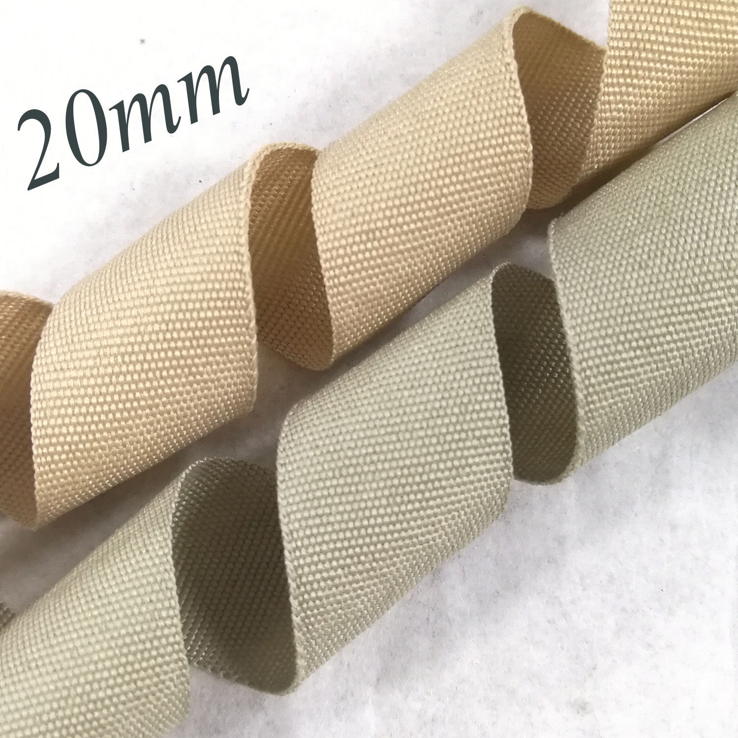 Thin Soft Webbing Belt,solid Khaki/natural Color Webbing Keychain ...