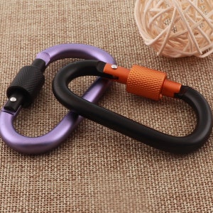 10 Pcs "d" Carabiner,purple/black Aluminum Carabiners,77mm Personalized ...