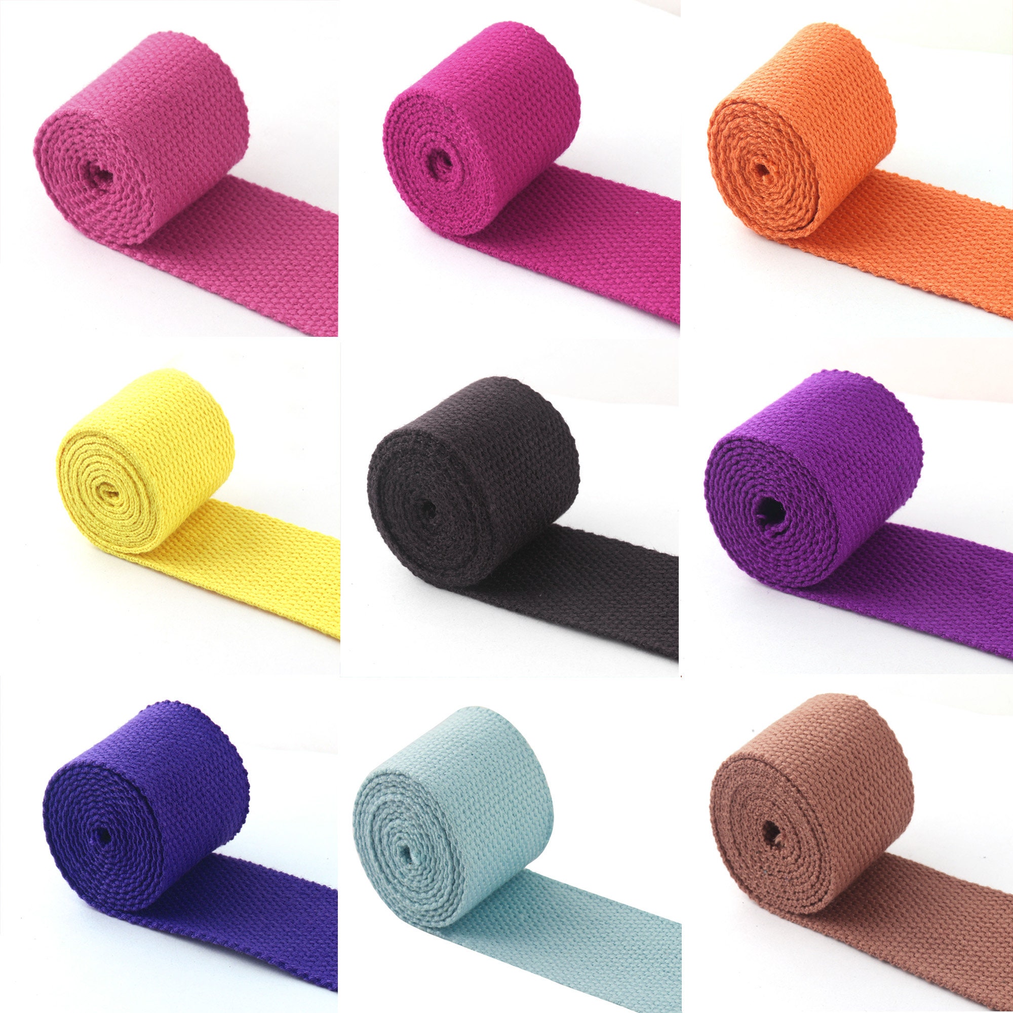 Cotton Webbing 25mm Webbing 38mm Webbing 1-5 Continuous Yards | Etsy