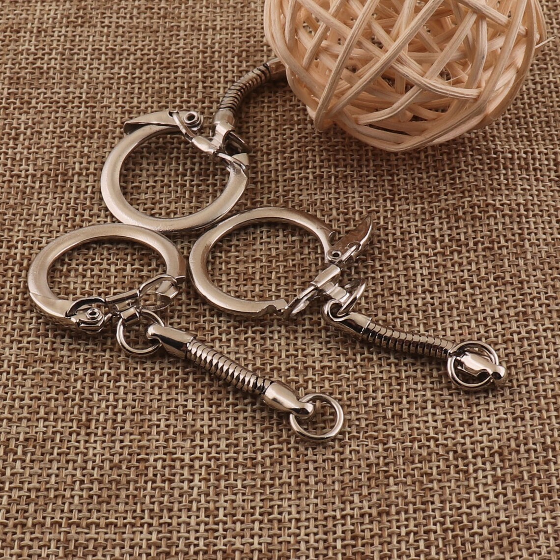 20 Pcs Metal Silver Key Chain O-ringsparrot Hook Key Chains - Etsy