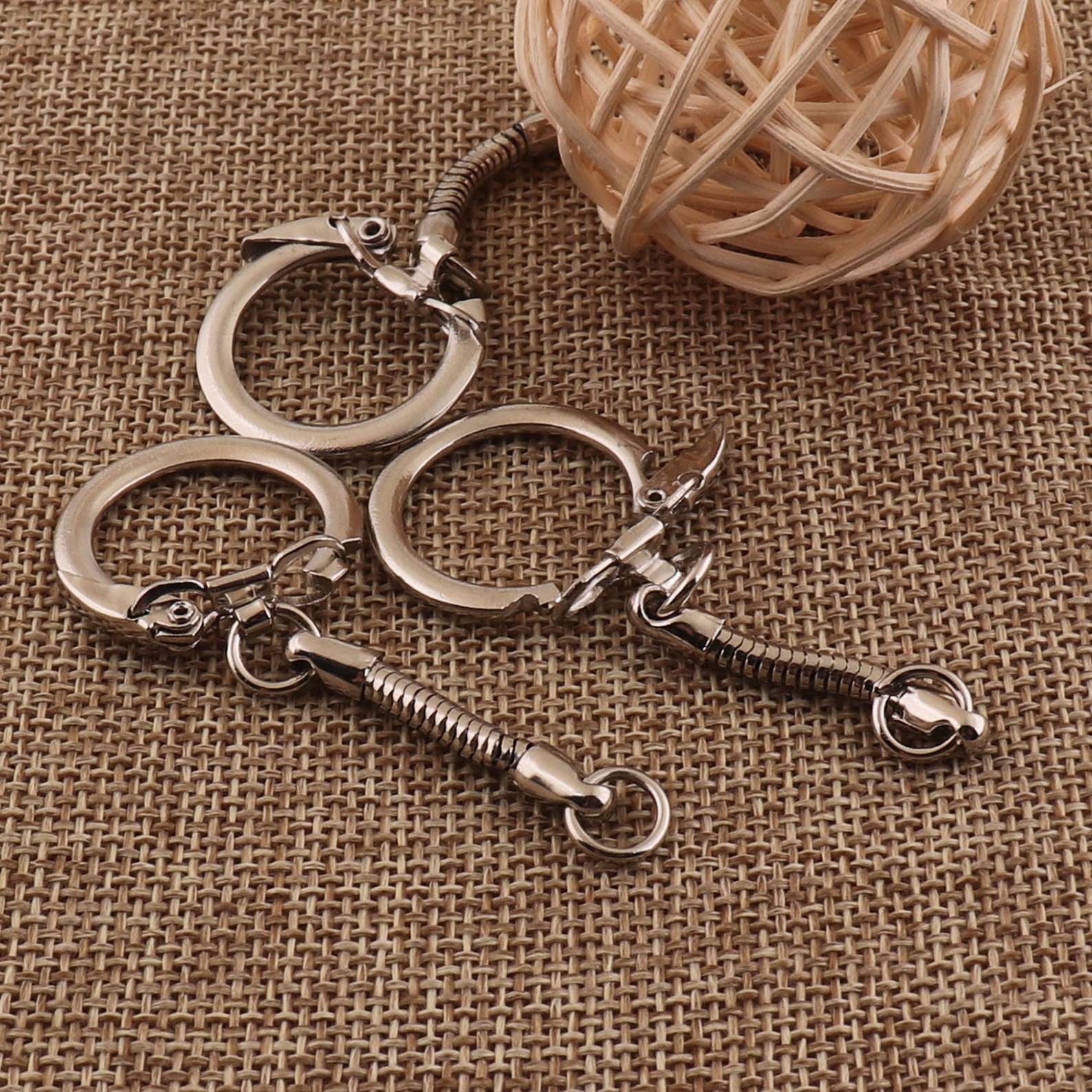 20 Pcs Metal Silver Key Chain O-ringsparrot Hook Key Chains - Etsy