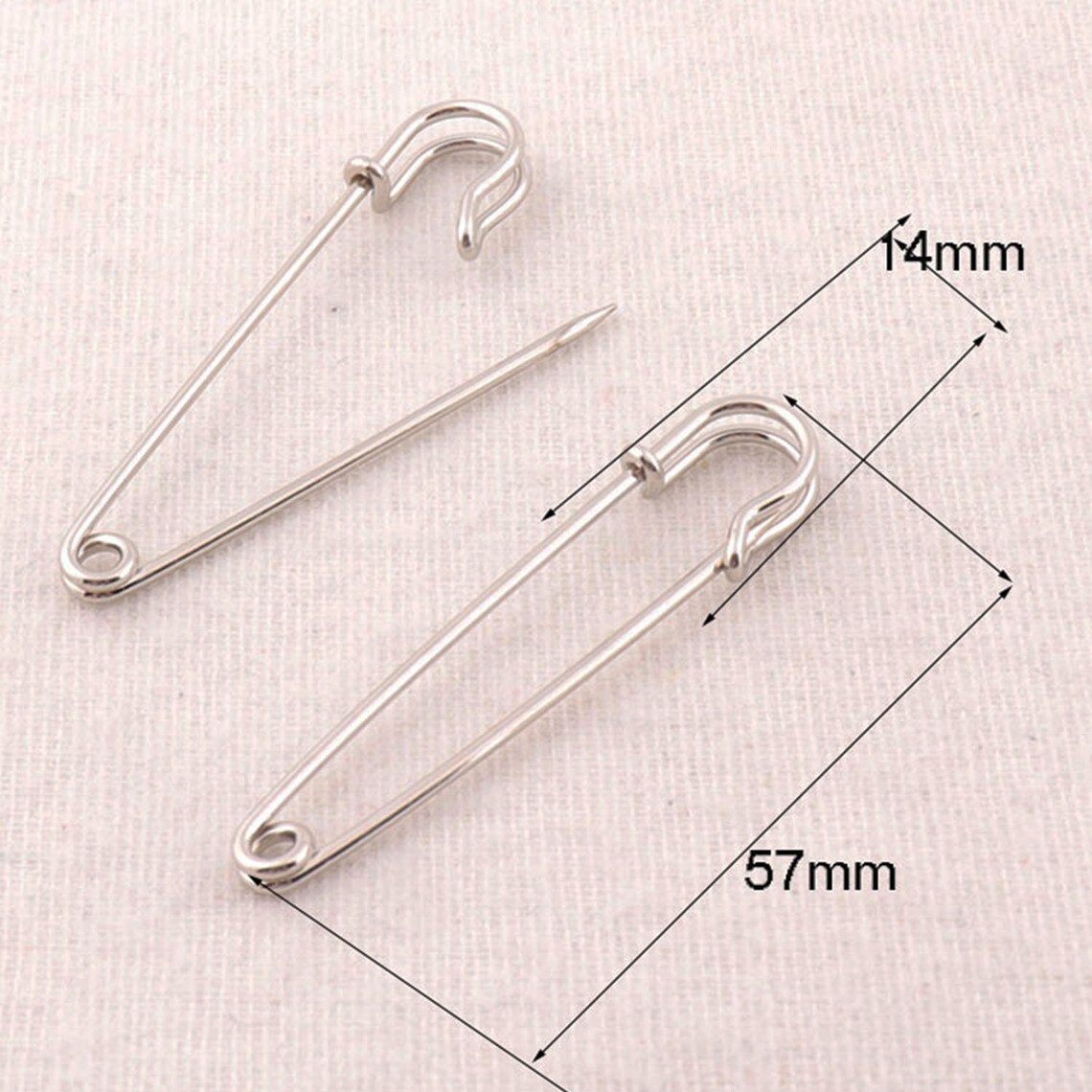 25 PCS Silver Safety PinsMetal safety pins jewelryBrooch Bar | Etsy