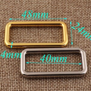 10 PCS Gold/silver Rectangle Rings,wire Rings Square Rings Rectangular ...
