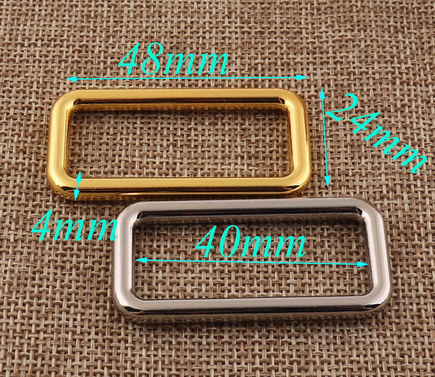 10 PCS Gold/Silver Rectangle Ringswire rings Square Rings | Etsy