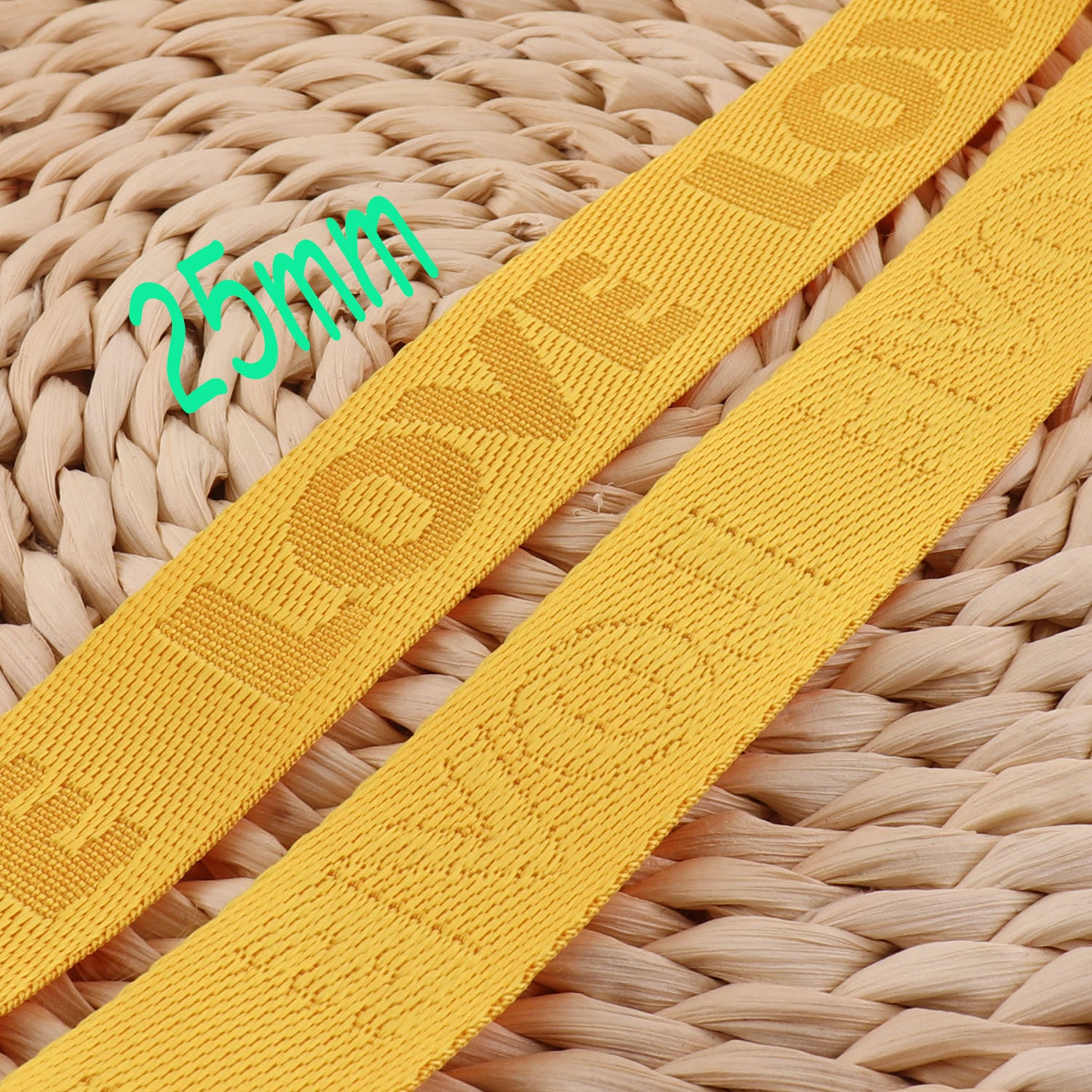 1 Inch Webbingyellow Webbing Smooth Webbing | Etsy