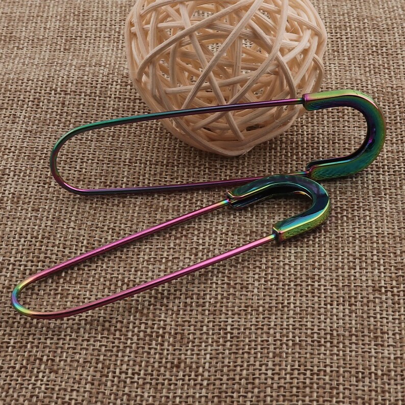 10 Safety Pins Rainbow 3 1/480mmcraft Safety Pin - Etsy