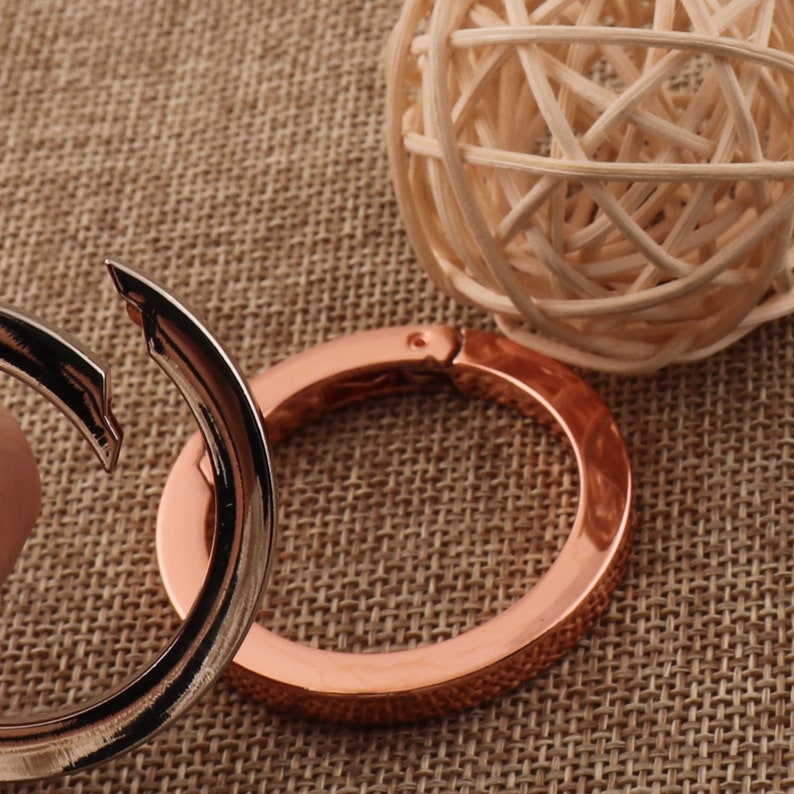 8 PCS Silver/rose Gold Round Gate Ring Spring Ring1 1/4 - Etsy