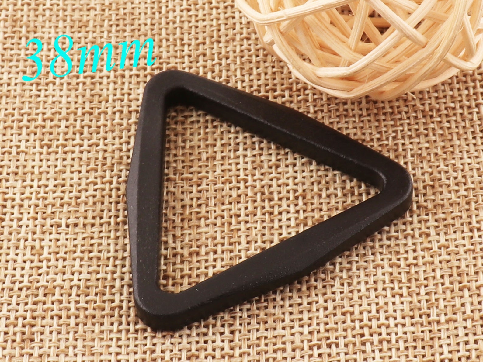 30 Pcs Black Plastic Triangle Rings,38mm Slide Buckles Fasteners Belt ...