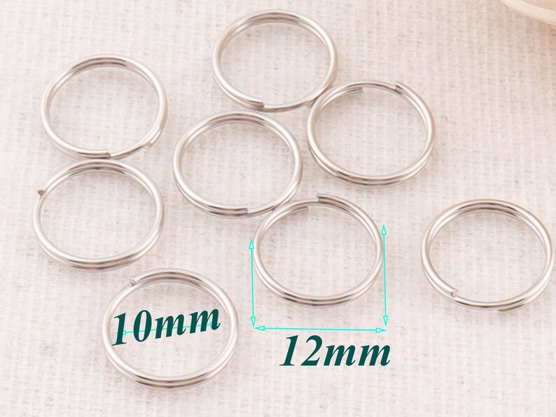 150pcs Silver Split Jump Ringsbulk Split Rings Diaphragm Key - Etsy