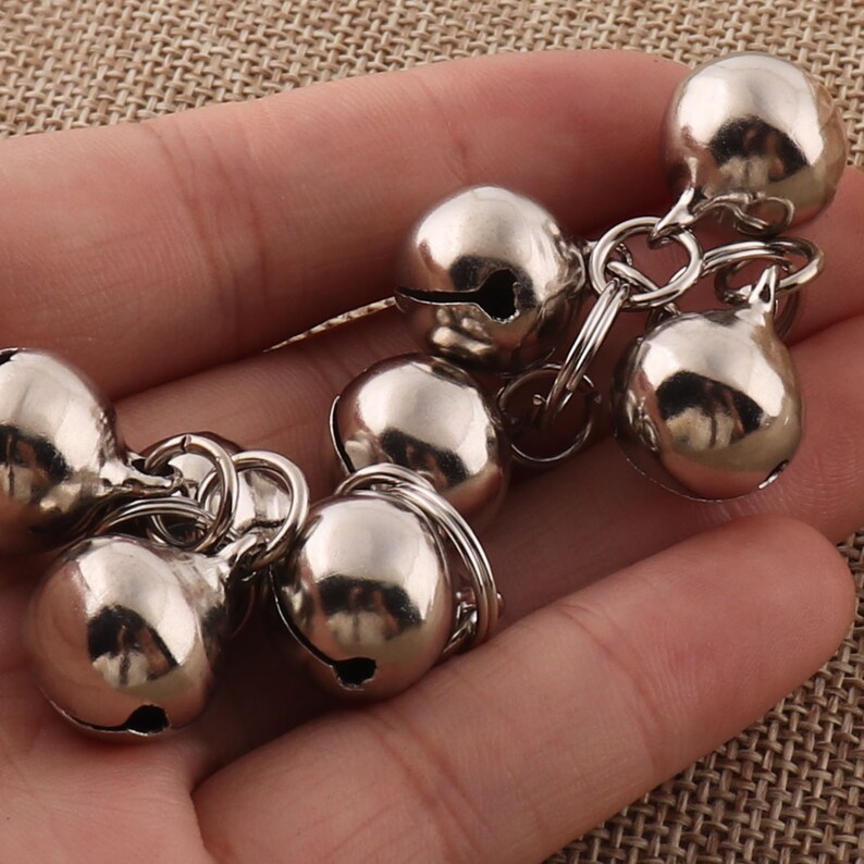 40pcs Jingle Bell Key Ring 13mm Silver Jingle Bells Christmas - Etsy