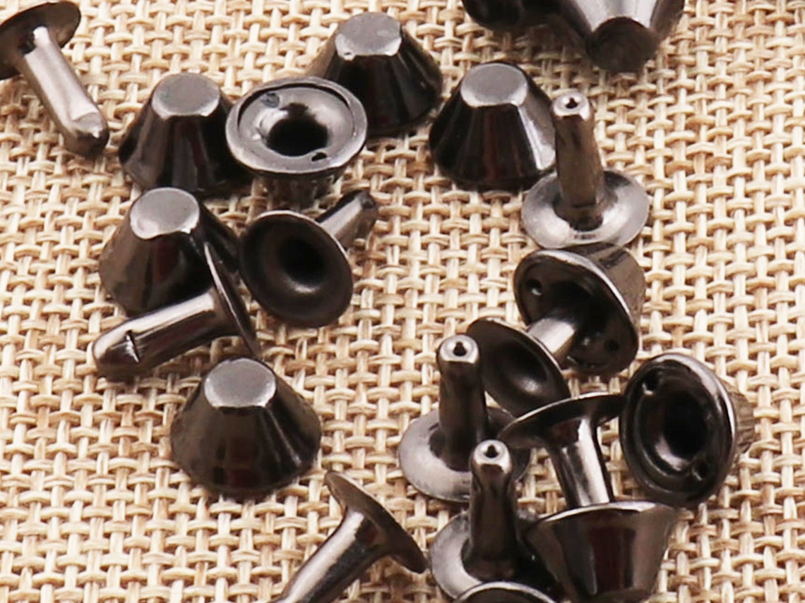 100 Sets Black Double Cap Rivets Dome Round Rivet Domed Studs | Etsy