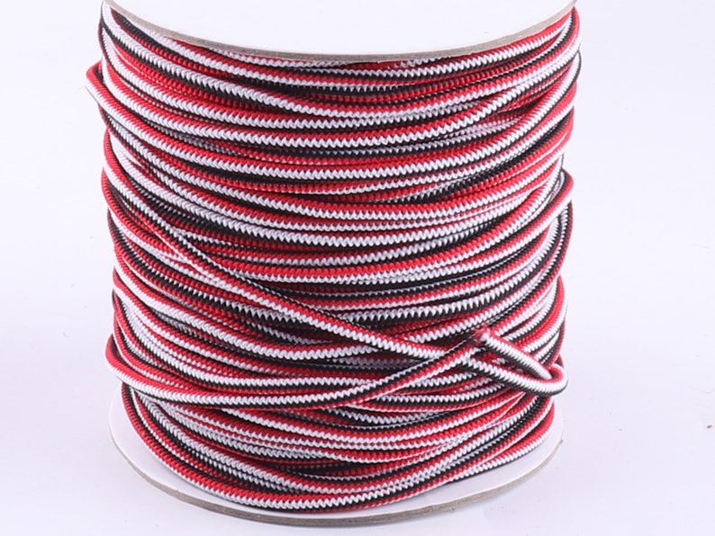 3mm Red Nylon Coated Round Elastic Cord,elastic Cord Stretch Beading ...