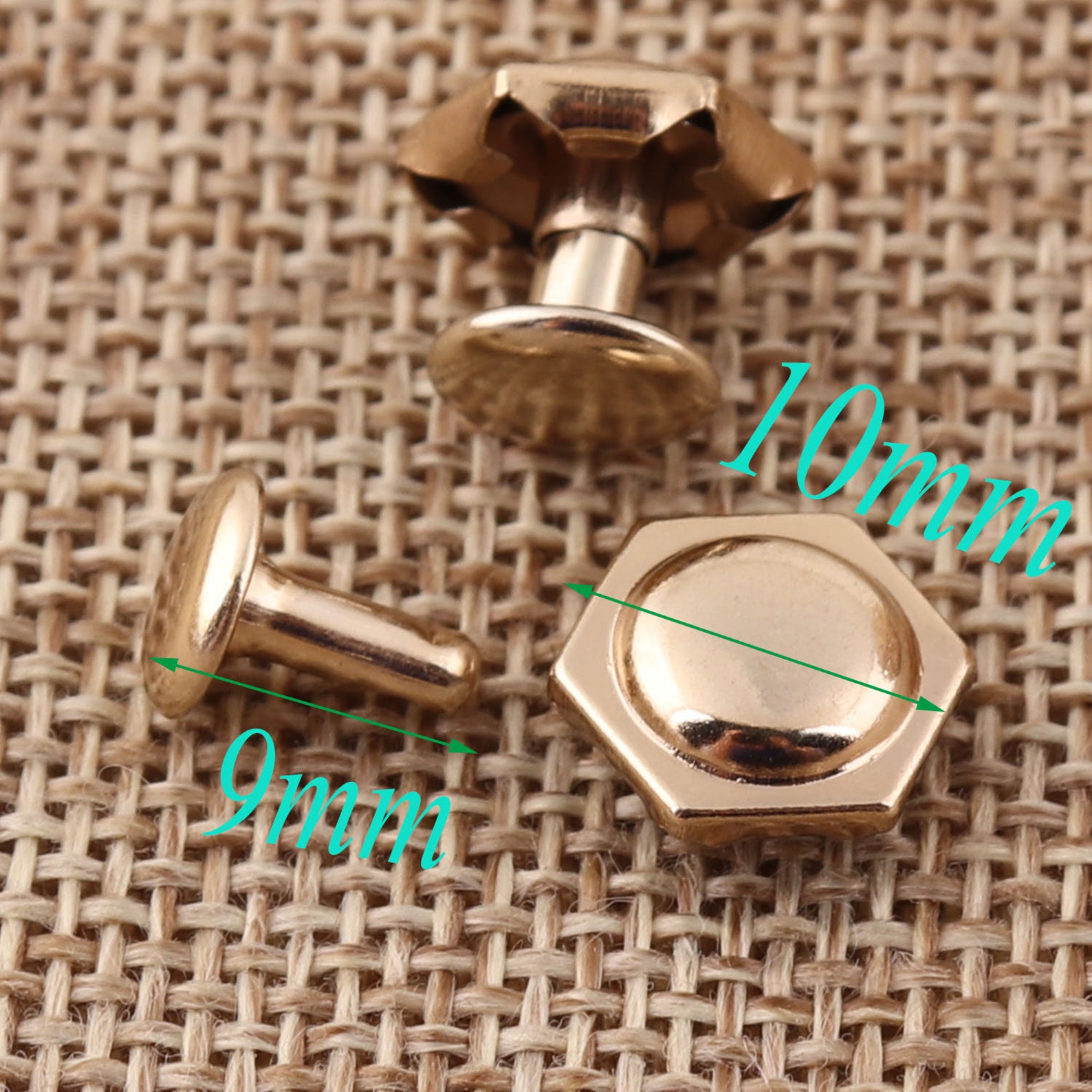 100sets Honeycomb Pale Gold Double Cap Rivets,studs Leather Craft Rivet ...
