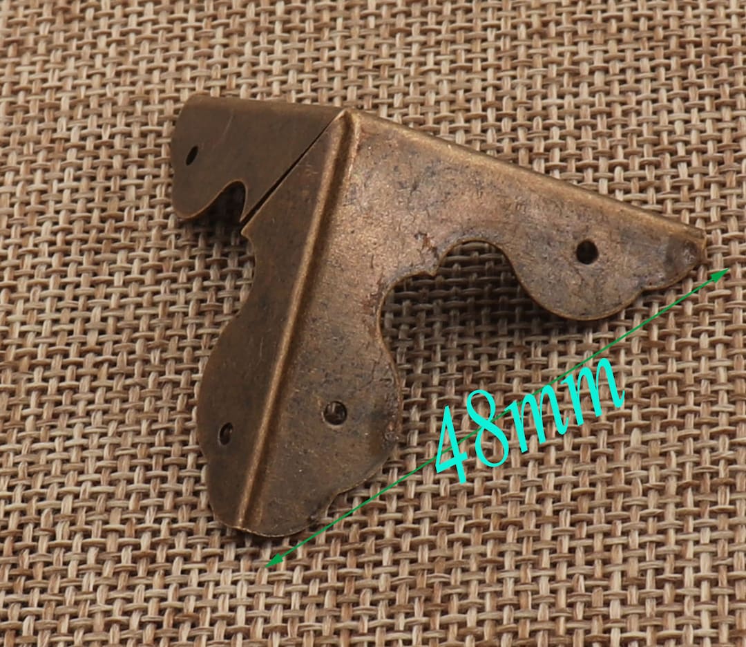 5 Vintage Box Corner,32x32mm,antique Bronze Corner Cet of 4,metal ...