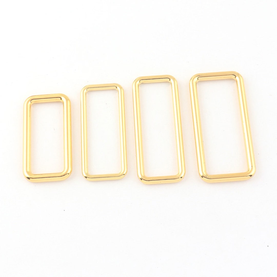 38mm-45mm-50mm Gold Rectangular Buckle for Strap Adjustment Rings ...