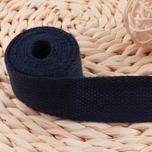 Cotton Webbing,1 Inch Navy Blue Webbing,ribbon,key Fobs,bag Belts,purse ...