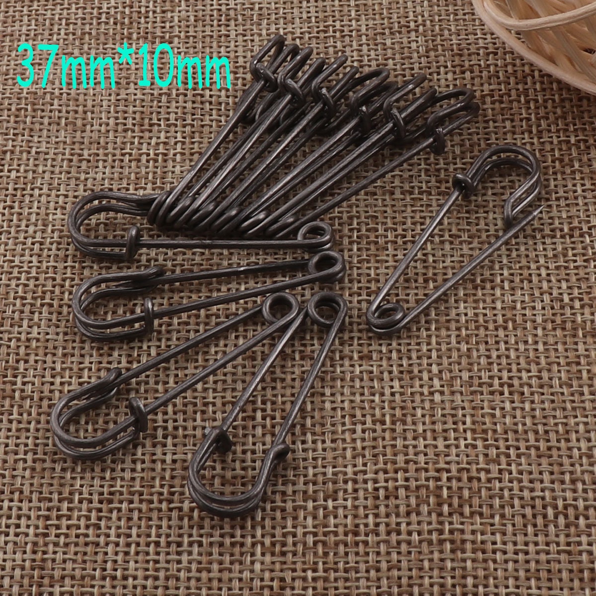 100 Pcs Black Safety Pinsmetal Safety Pins Loops Charms - Etsy